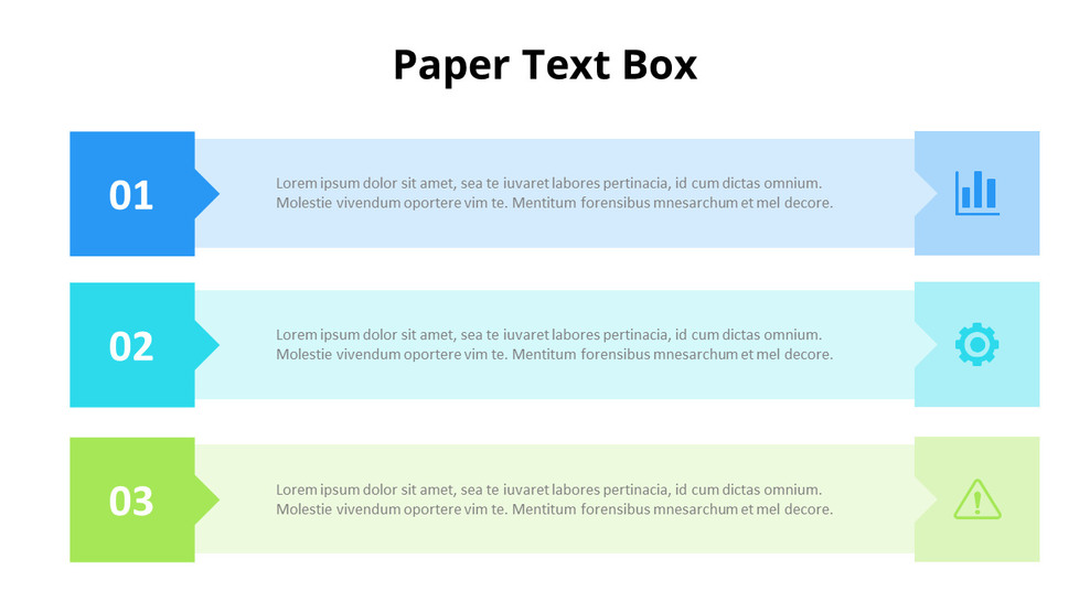 Three Text Box List Diagram
