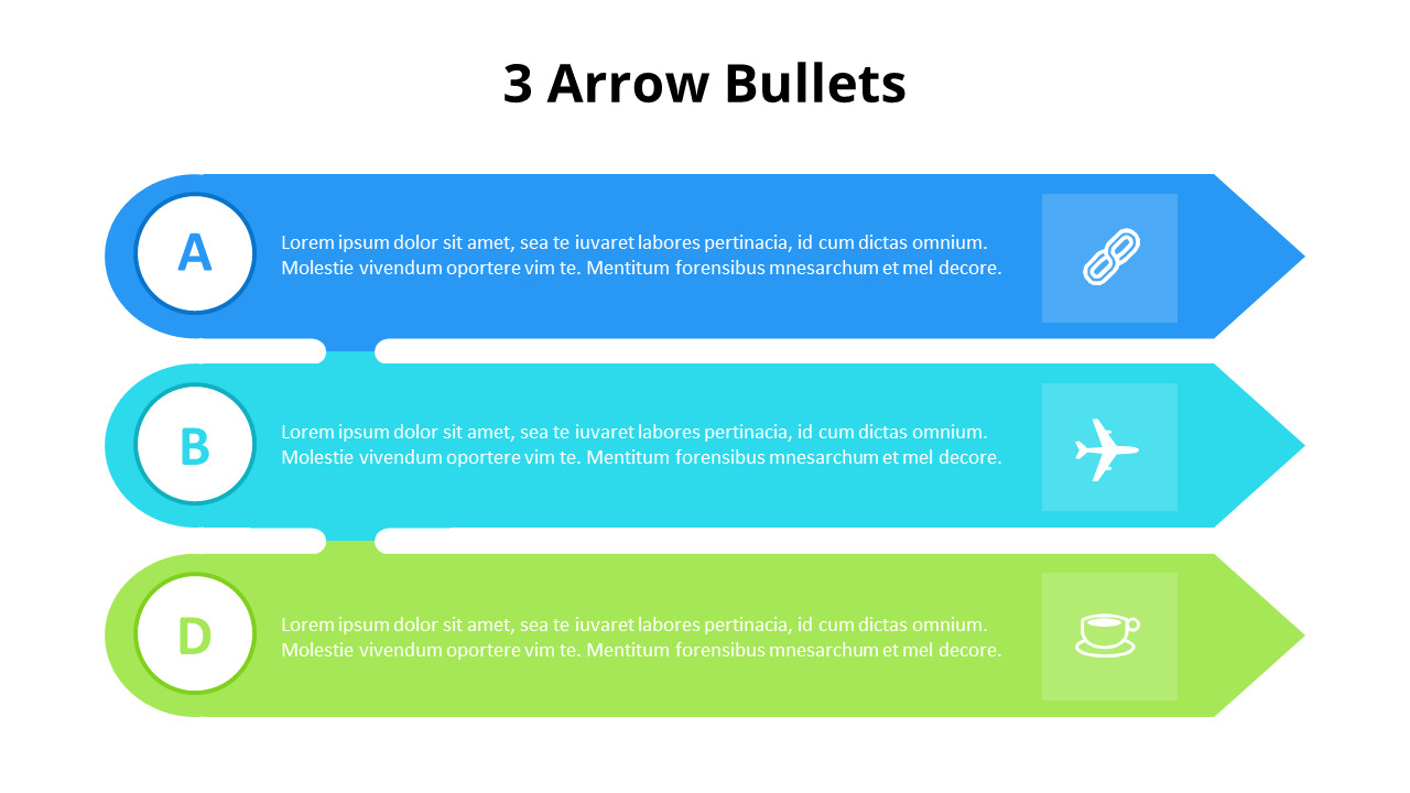 Three Text Box List Diagram