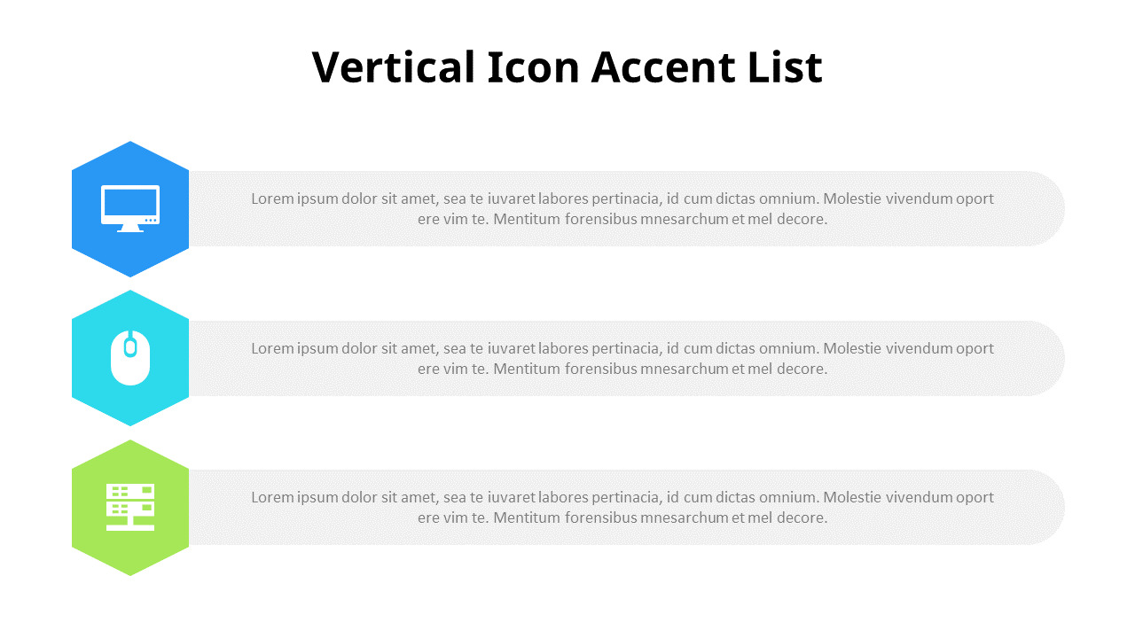 Three Text Box List Diagram