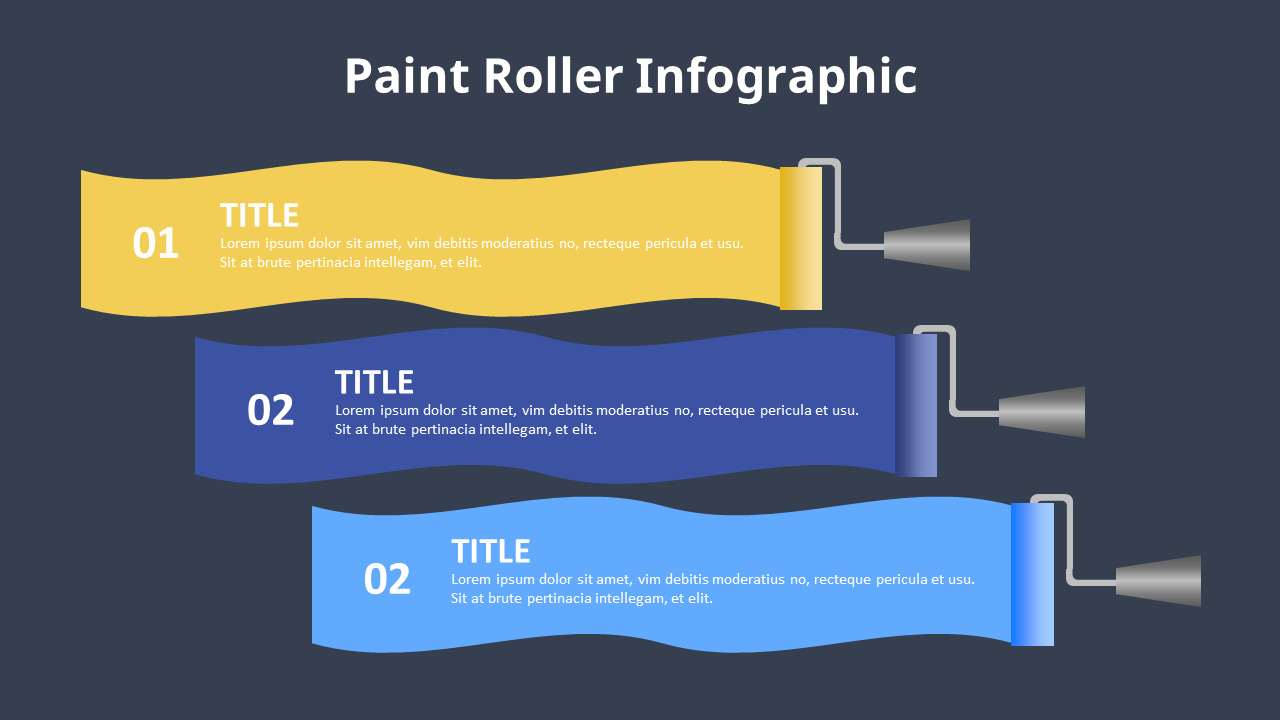 Three Text Box List Diagram