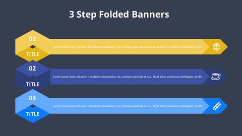Three Text Box List Diagram