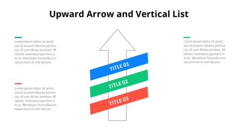 Upward Arrow Infographic List Diagram