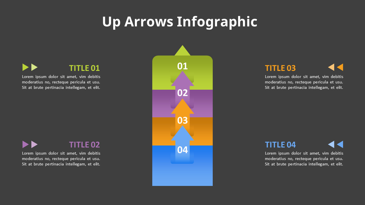 Upward Arrow Infographic List Diagram