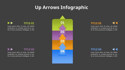 Upward Arrow Infographic List Diagram