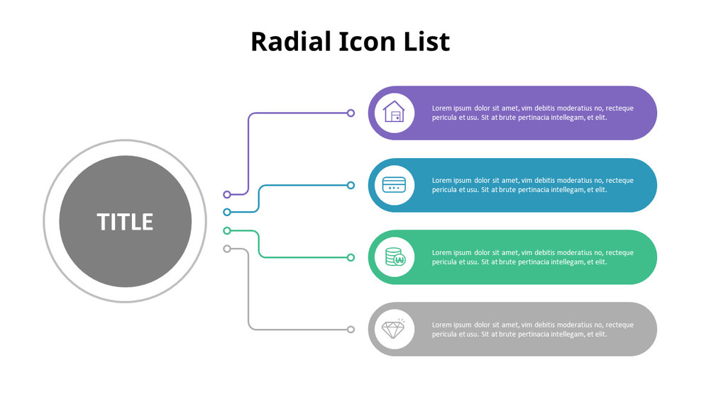 Vertical Radial List Diagram
