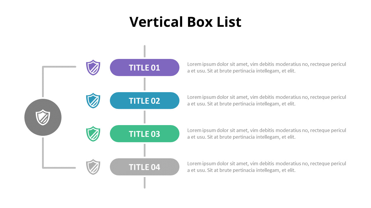 Vertical Radial List Diagram