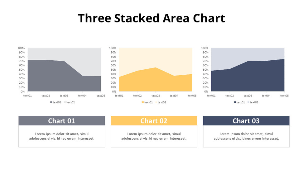 Comparison Area Chart with Text
