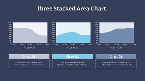 Comparison Area Chart with Text