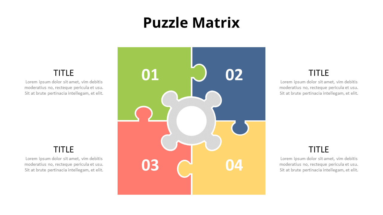 Diagramme d'infographie de matrice de puzzle
