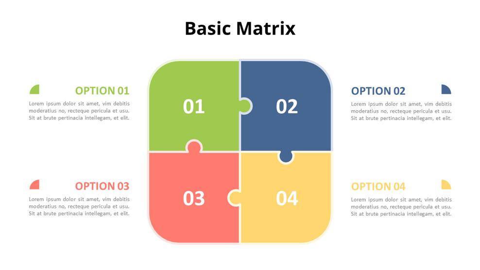 Puzzle Matrix Infographic Diagram