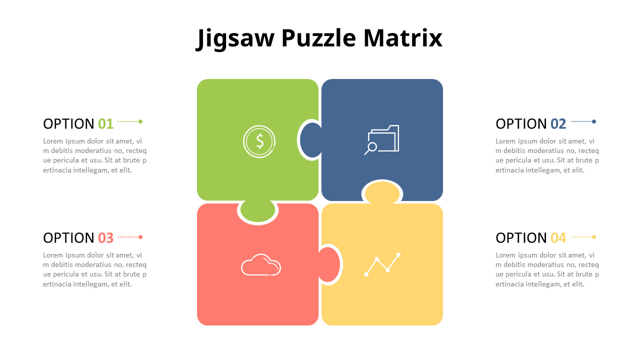 Puzzle Matrix Infographic Diagram