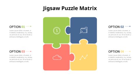 Puzzle Matrix Infographic Diagram
