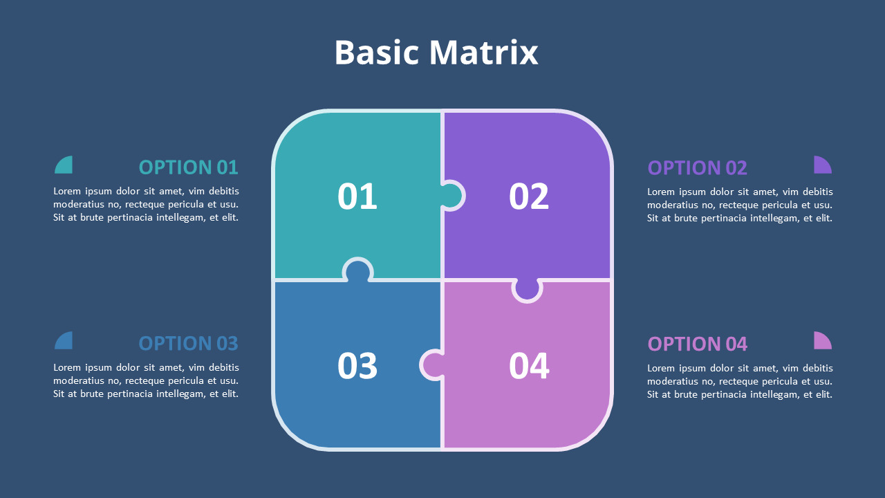 Puzzle Matrix Infographic Diagram