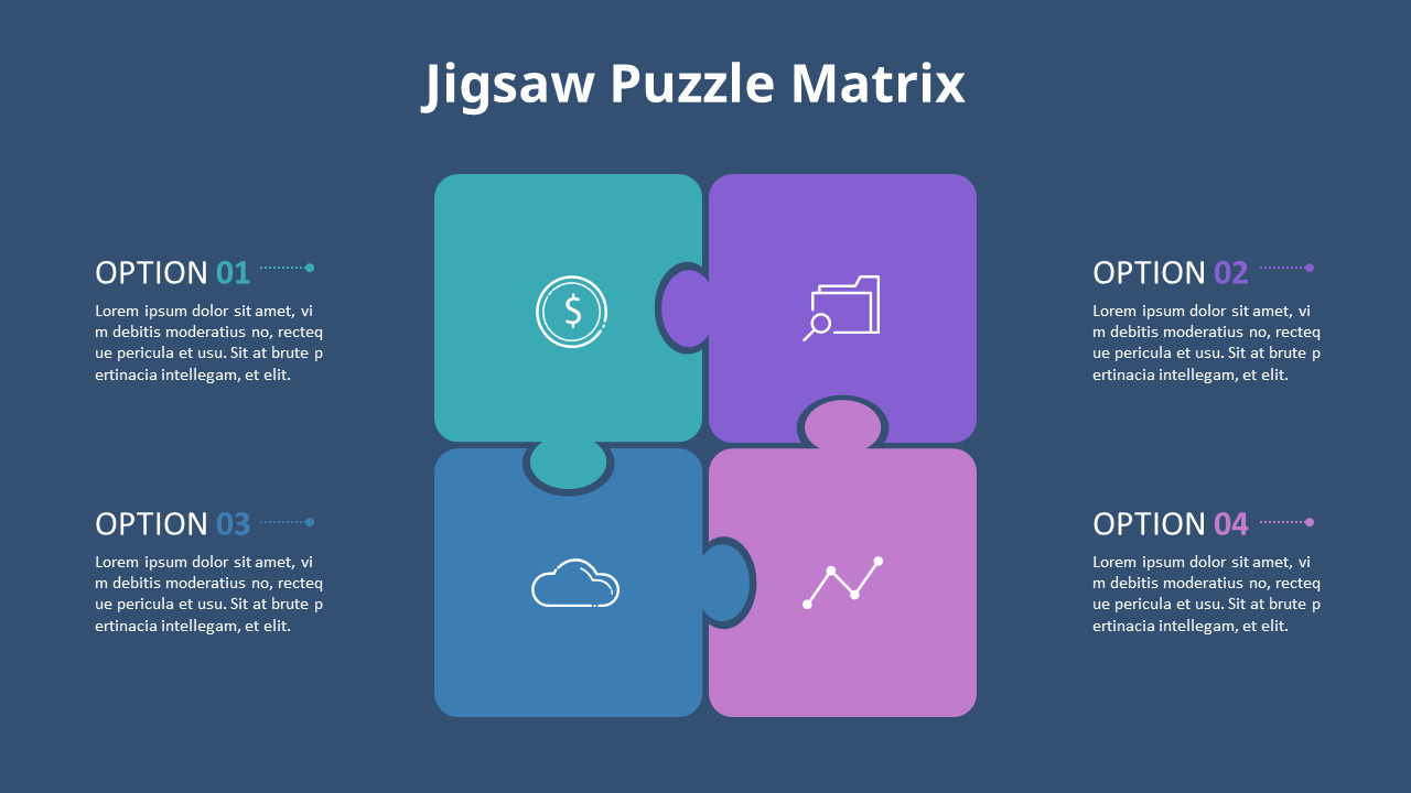 Puzzle Matrix Infographic Diagram
