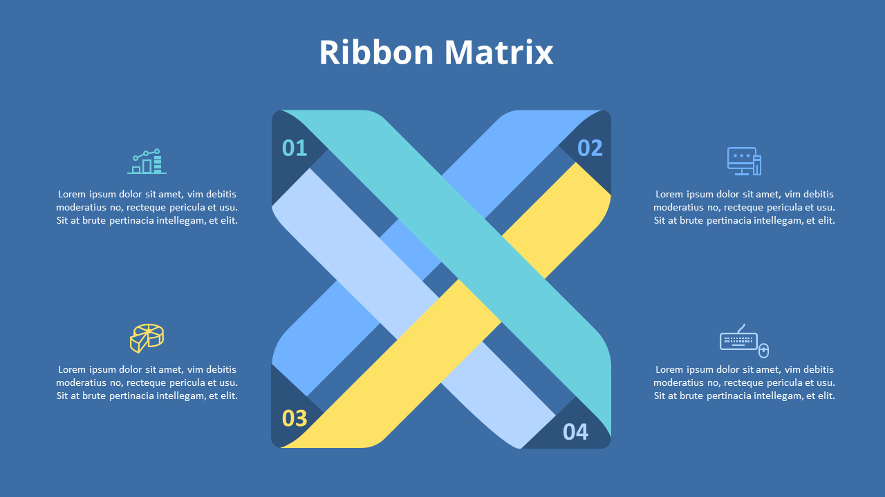 The 4 Options Cross Matrix Infographic Diagram