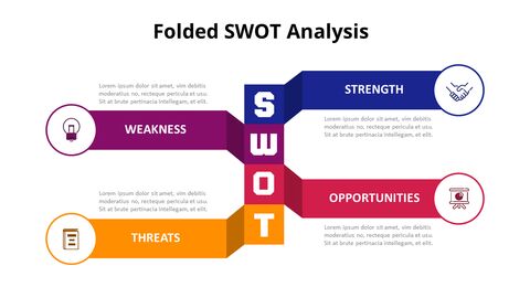 Animated Diagram - Vertical SWOT Analysis Diagram