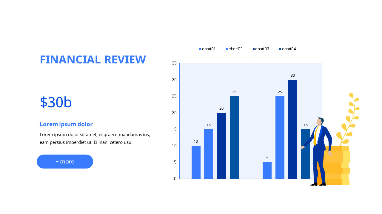 Blue Pitch Deck Design PowerPoint Template