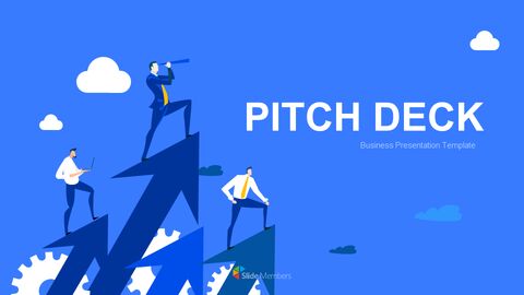 Blue Pitch Deck Template Design slide deck