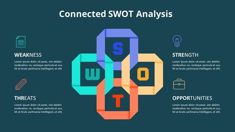 Cross SWOT Analysis Animation Diagram
