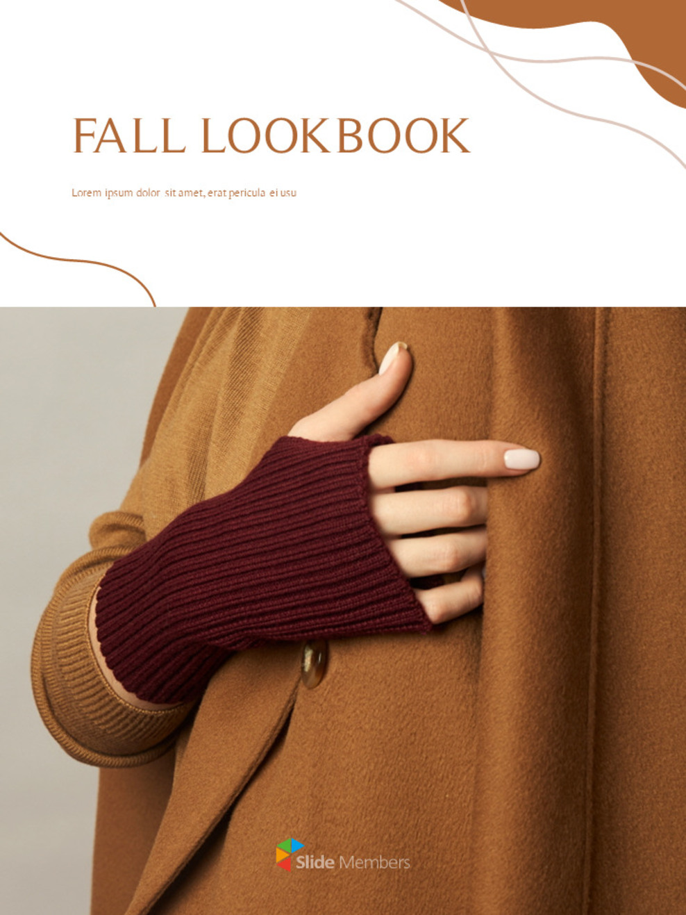 Fall Lookbook Abstract Design PowerPoint Table of Contents