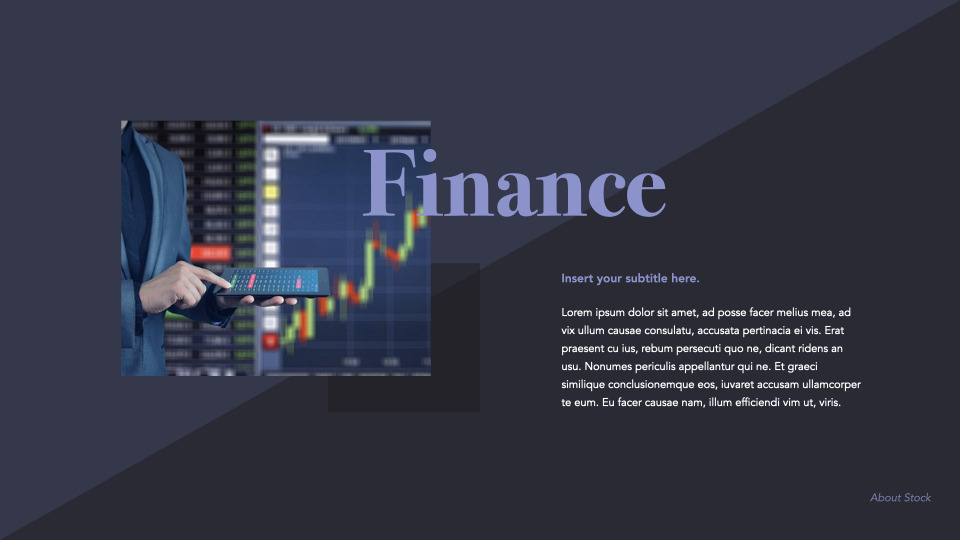 Stock Market company profile template design|Business|Keynote