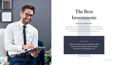 Stock Market company profile template design|Business|Keynote