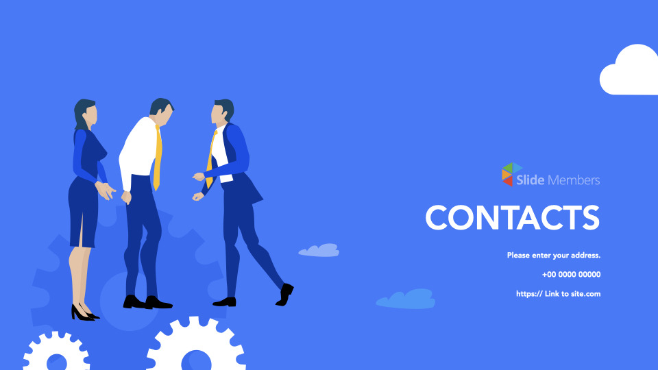 Blue Pitch Deck Template Design Multipurpose Keynote Template