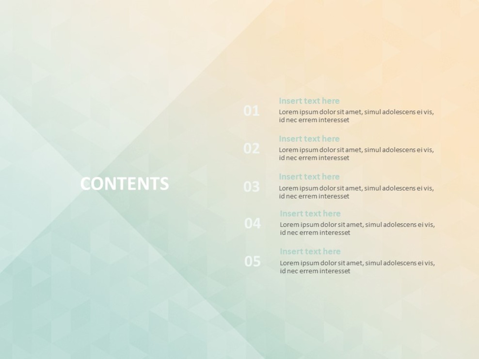 Diamond Colored With Warm Mint and Orange - Free Design Template