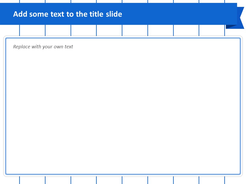 Free Powerpoint Sample - Blue Striped Circle With Ribbons