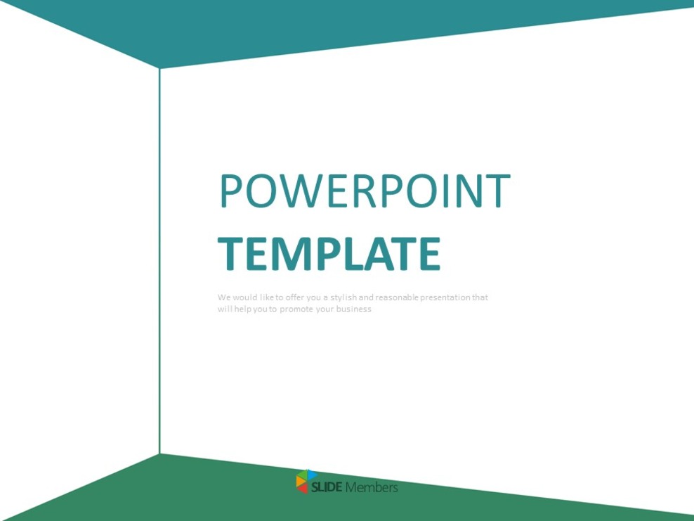 Free Presentation Templates - Dark Turquoise Ceiling