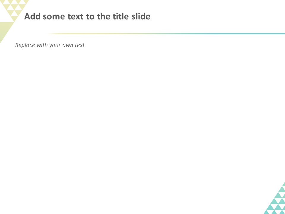 Free Template Design - Mint-gradated Triangle Pattern|PPT|Slides