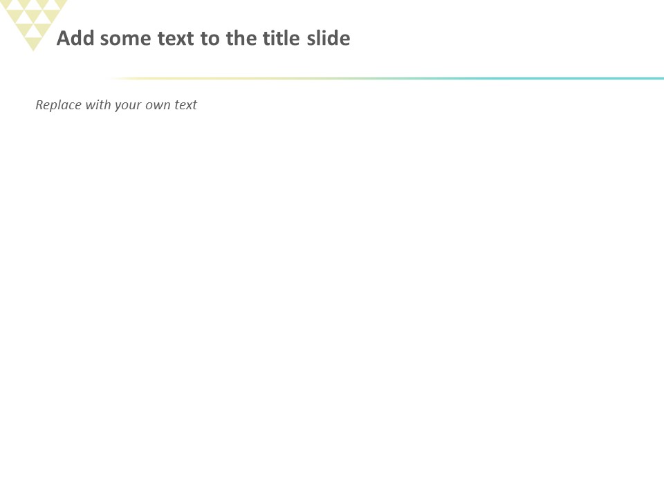 Free Template Design - Mint-gradated Triangle Pattern|PPT|Slides