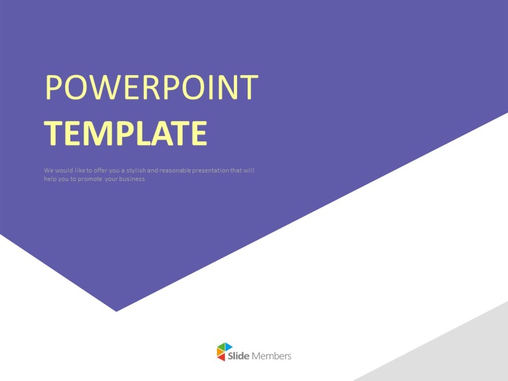 Purple and Gray Triangle Border - Free PPT Sample