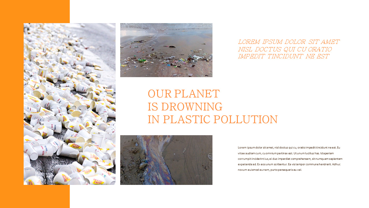 Plastic Pollution is Growing slide template|Lifestyle|PPT