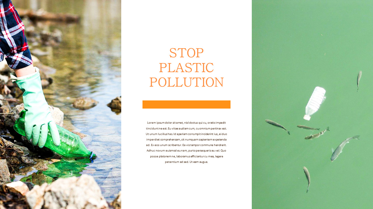 Plastic Pollution is Growing slide template|Lifestyle|PPT