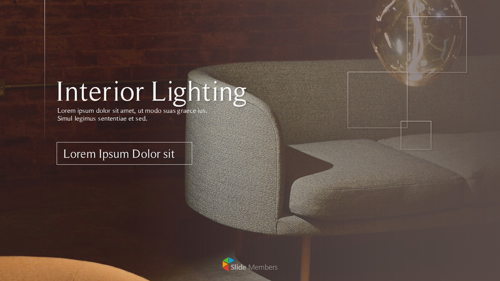 Interior Lighting Themes for PowerPoint|Construction|Templates