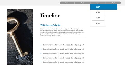 Business Timeline Single Deck|Slides