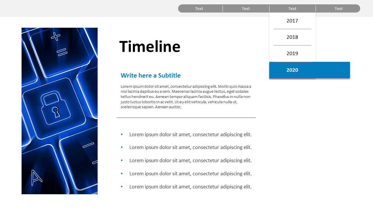 Business Timeline Single Deck|Slides