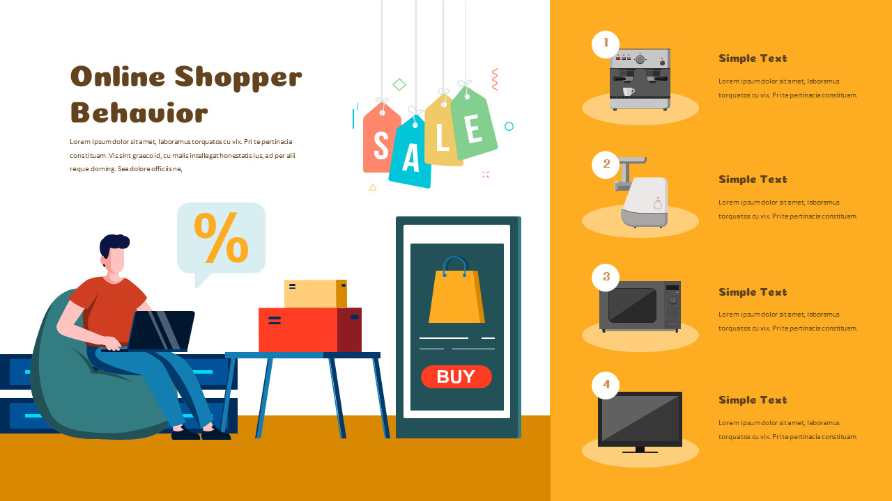 Online Shopping powerpoint themes
