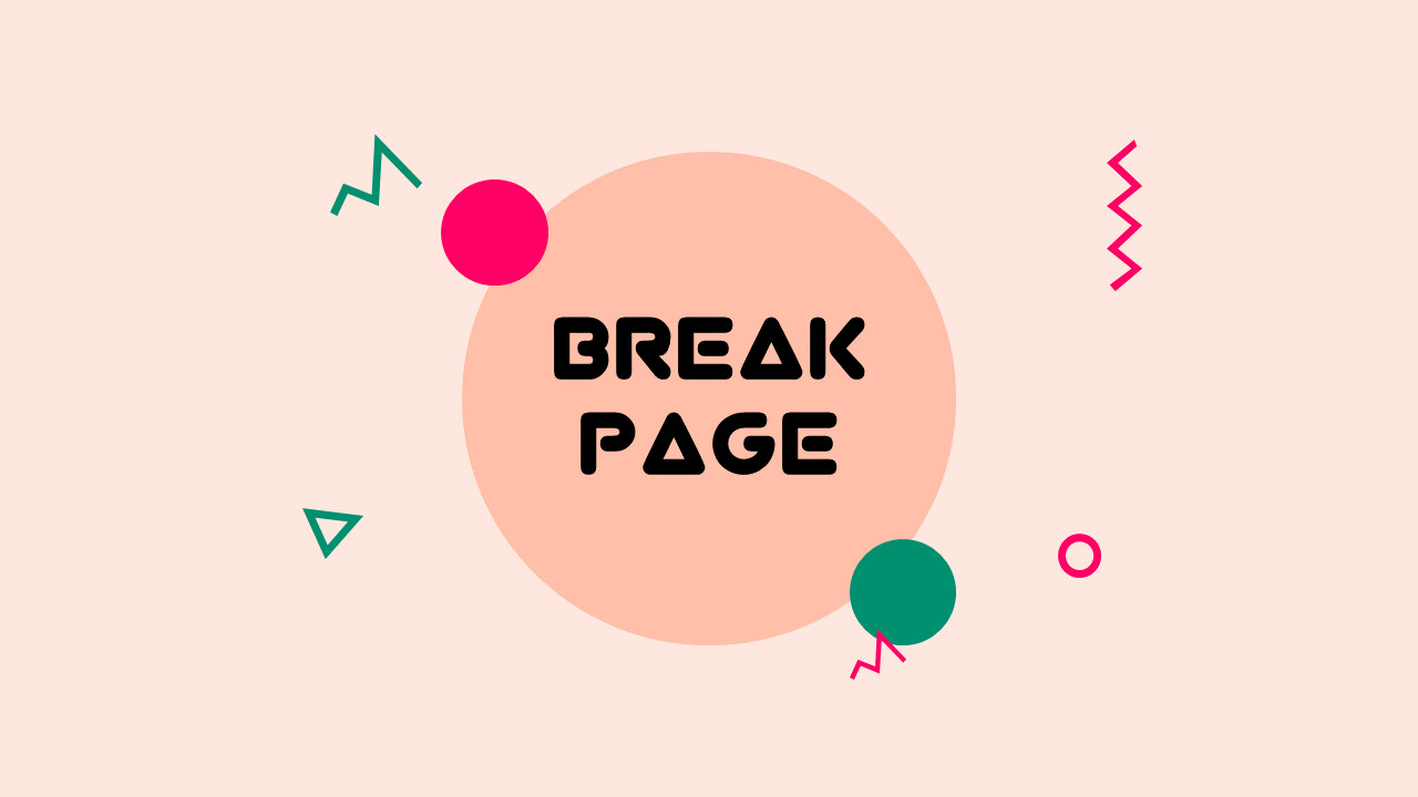 Break Page Slide Layout|Single