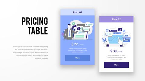 Business Pricing Table Page Template|Prices|Single Slides