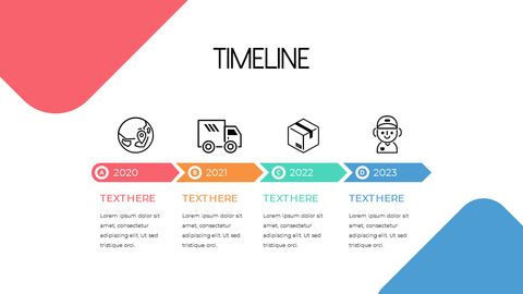 Delivery Colorful Timeline Single Template|Slides