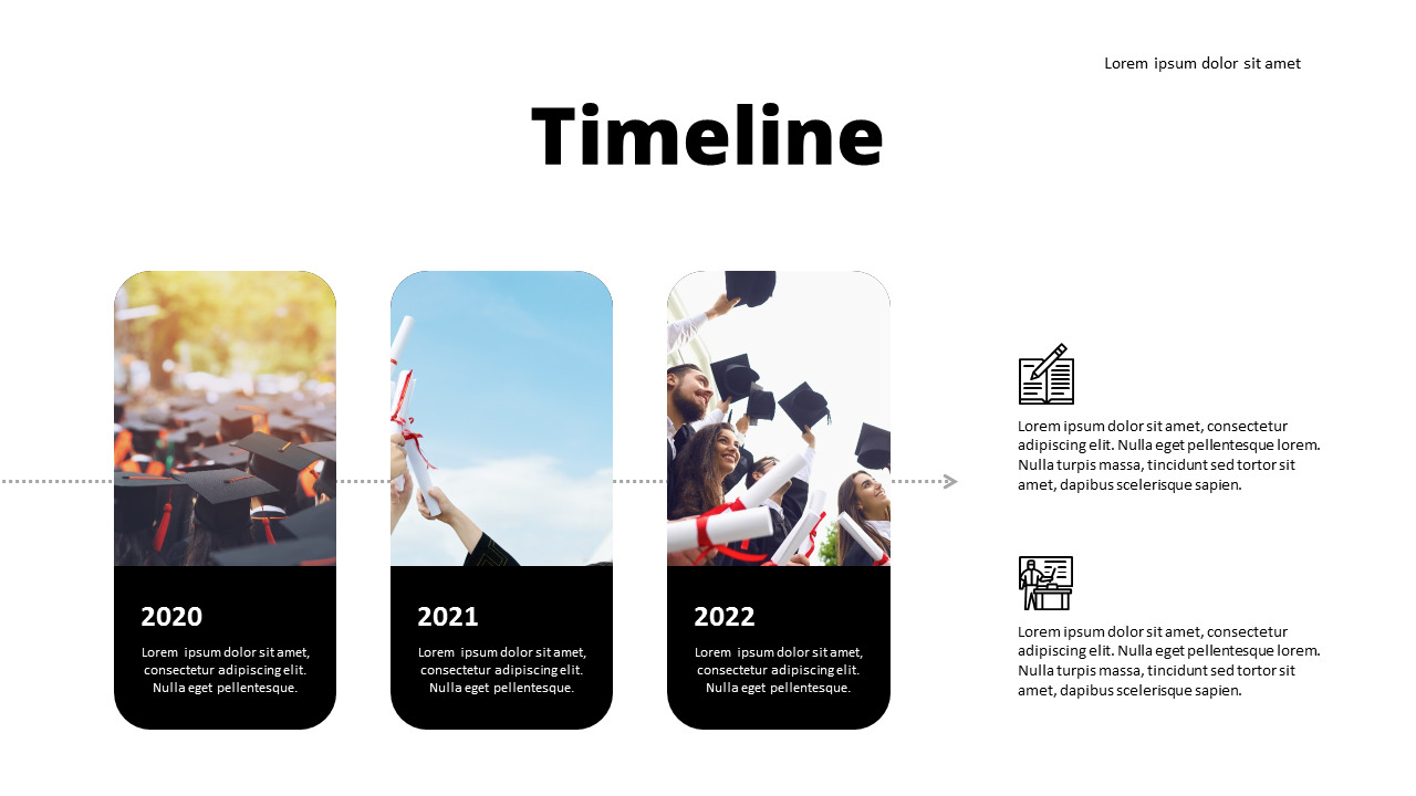 Graduated Timeline PPT Layout|Single Slides