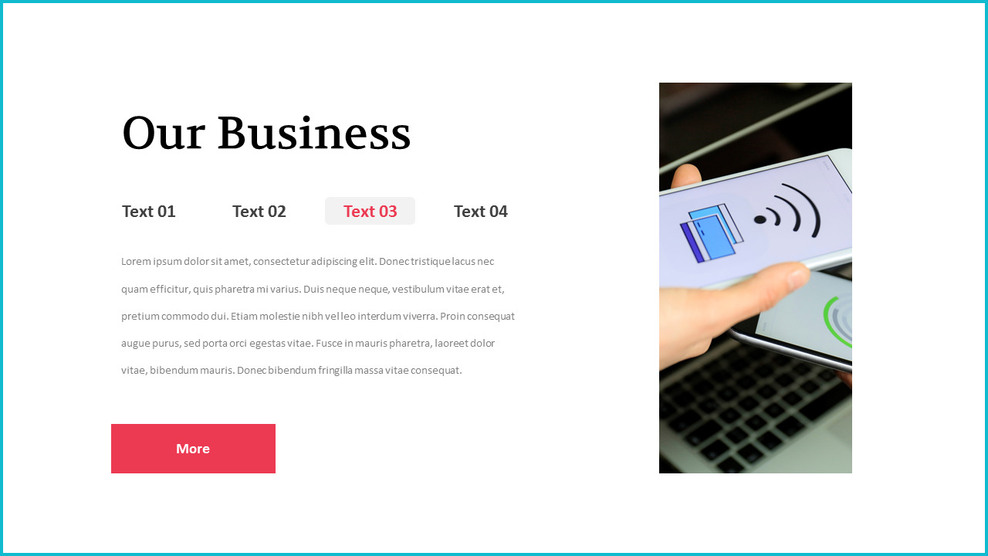 Mobile payment Our Business Page Template|Overview|Single Slides