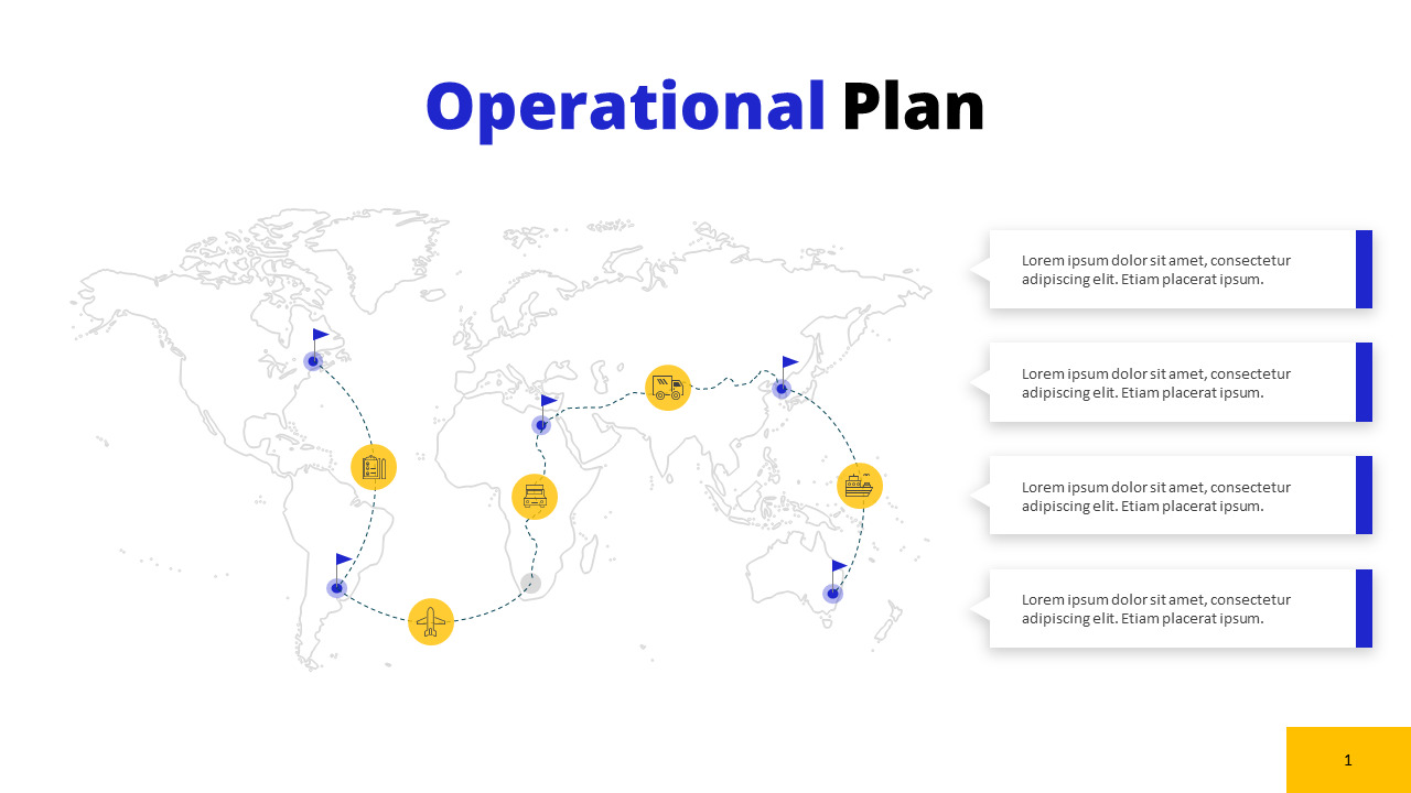 Operational plan pitch deck design|Business Process|Single Slides