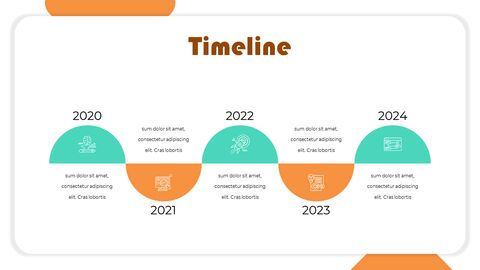 Semicircle Timeline PPT Deck Design|Single Slides