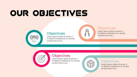 Sports Our Objectives Template|Vision, Mission|Single Slides