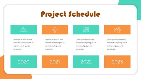 Startup Box Project Schedule PPT Slide|Timeline|Single