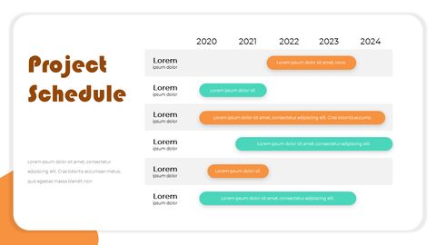 Startup Gantt Chart Project Schedule Template Page|Timeline|Single Slides