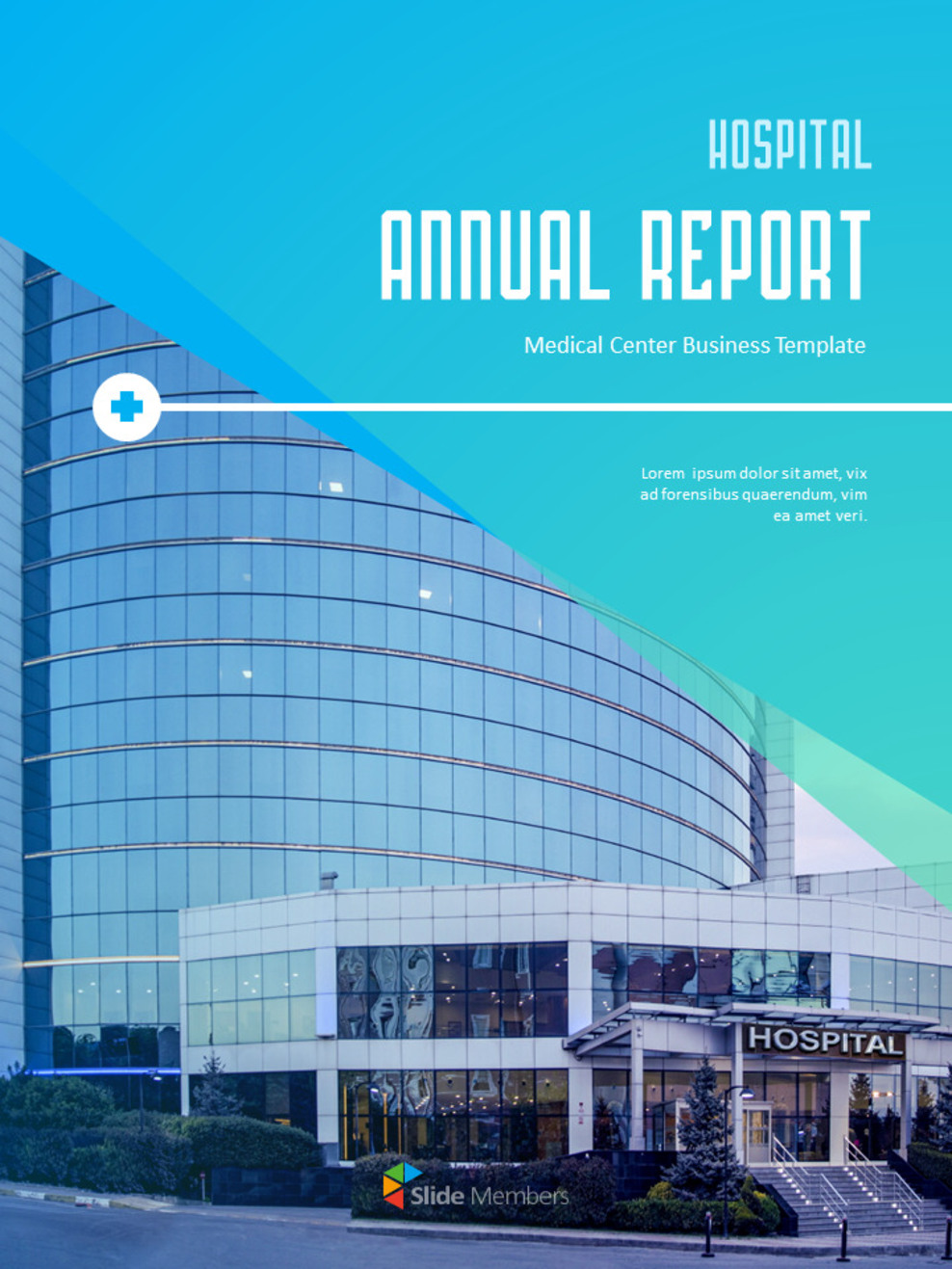 Hospital Business Annual Report PPT Background Images